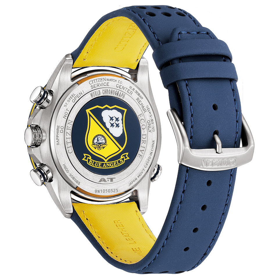 NEW CITIZEN ECO DRIVE MAN'S WORLD CHRONOGRAPH BLUE ANGELS A-T WATCH ...