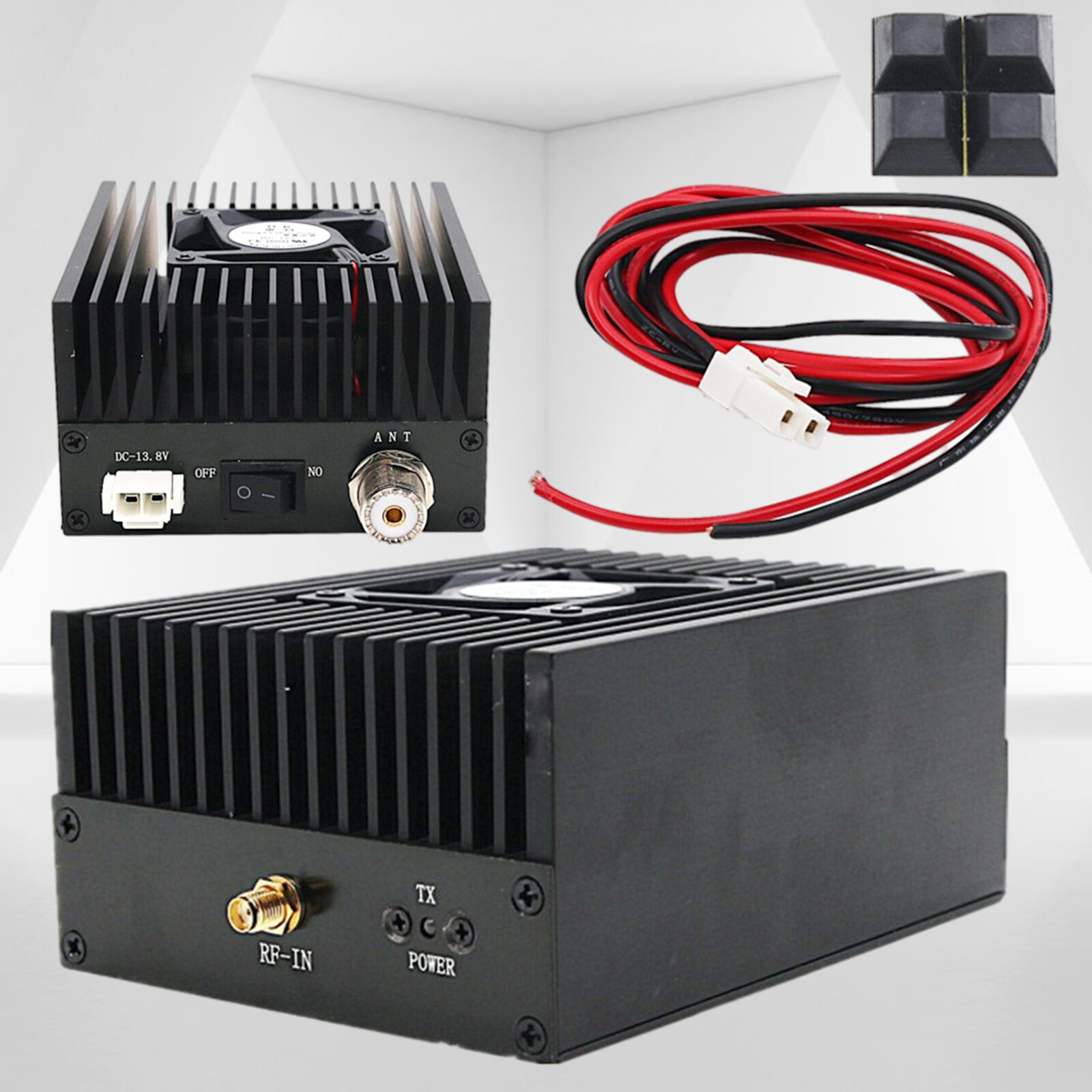 RF Power Amplifier UHF 80W Radio DMR Amplifier 400-470MHz C4FM DPMR CW ...