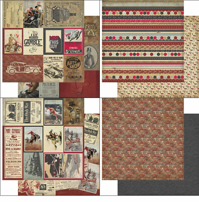 Authentique Manly 1x Scrappapier 12" versch. Motive Herren Männer 30 ...