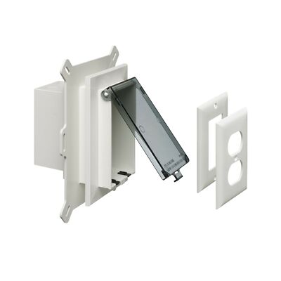 Arlington DBVS1C-1 Low Profile IN BOX Recessed Outlet Box Wall Plate ...