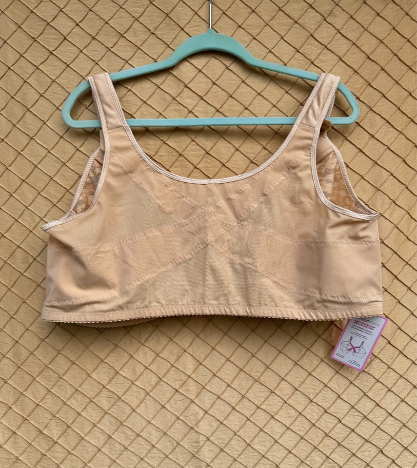 Comfort Choice Size 52C Women’s Beige Lacy Wirefree Front Closure Bra ...