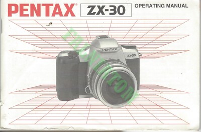 Vintage Pentax ZX-30 Manual | eBay