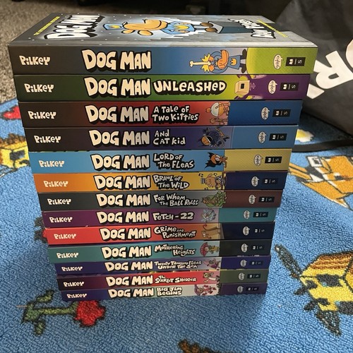 Dog Man book set Of 13 Hardcover Books Kids Dogman Petey The Cat Cat ...