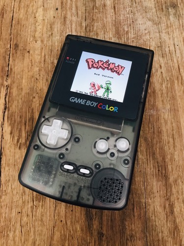 Nintendo GameBoy Color Colour Game Boy Clear Black White BACKLIT ...