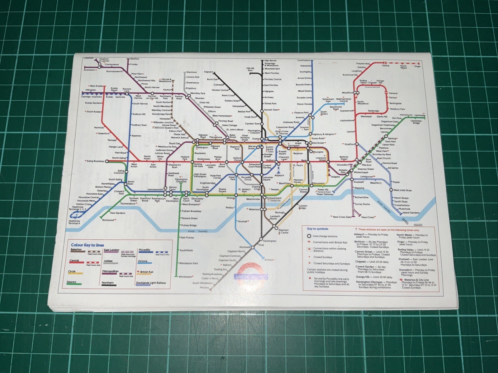 Central Line Public Timetable October 1987 London Transport Underground ...