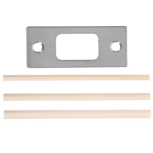 Double Steel Door Bolt Striker Plates Extended Dead Deadbolt Backplate ...