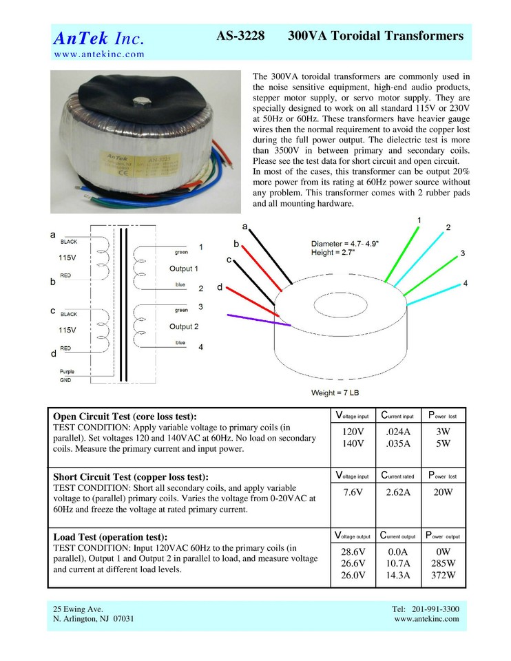AS-3228 300VA 28V+28V / 56Vct Audio Power Amplifier Transformer | eBay