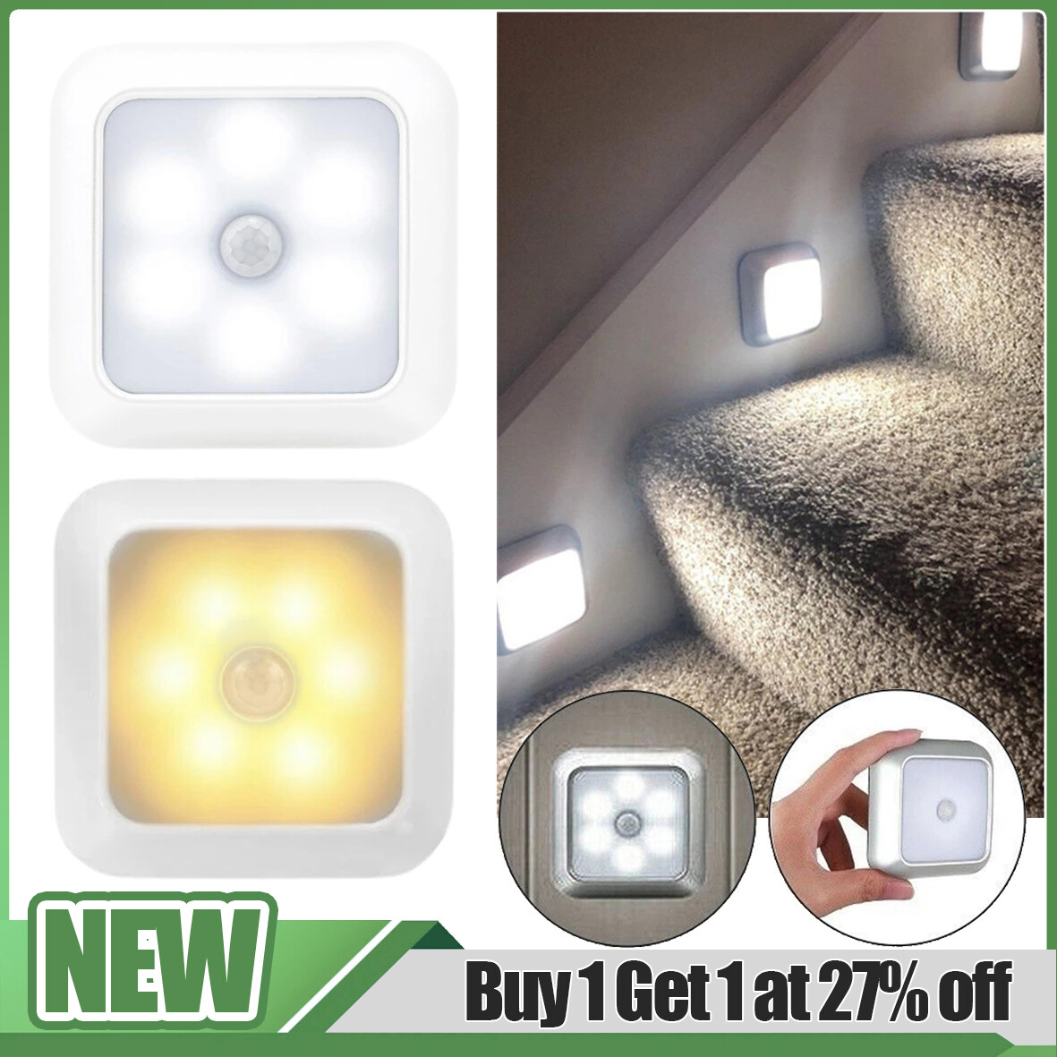 Motion Activated Battery Powered Led Night Lights Battery Powered