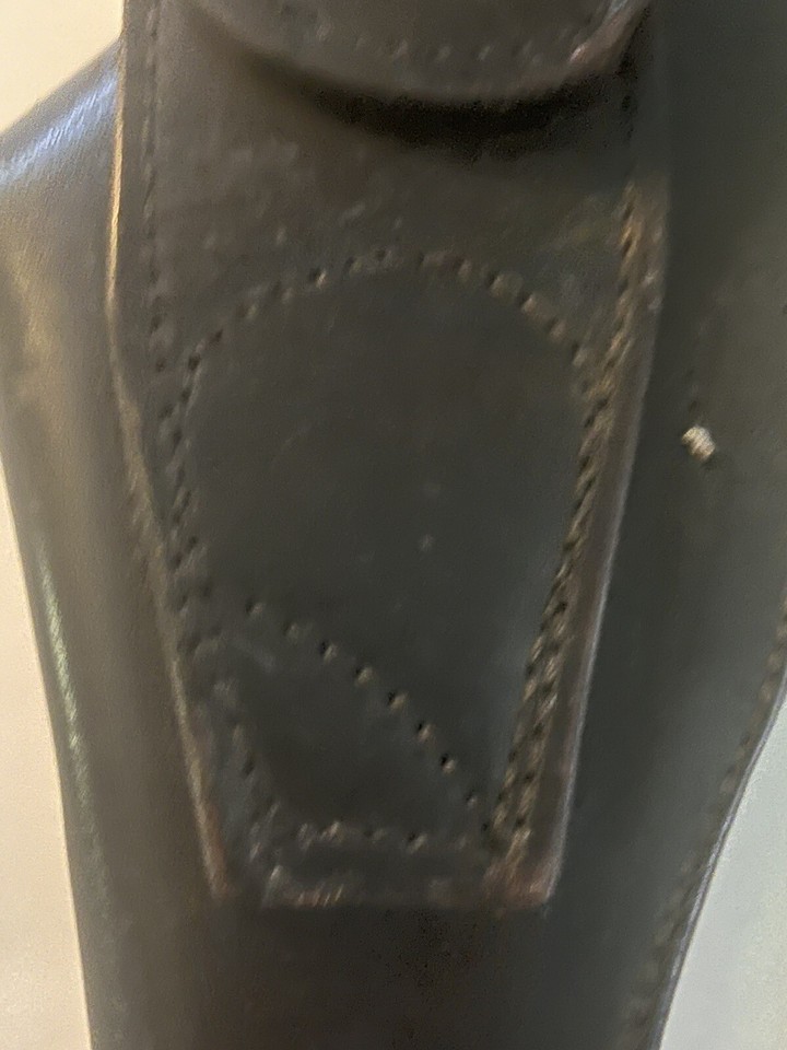 NICE 1970s-80s 🇺🇸 VINTAGE BLACK LEATHER POLICE ISSUE GUN BELT HOLSTER ...