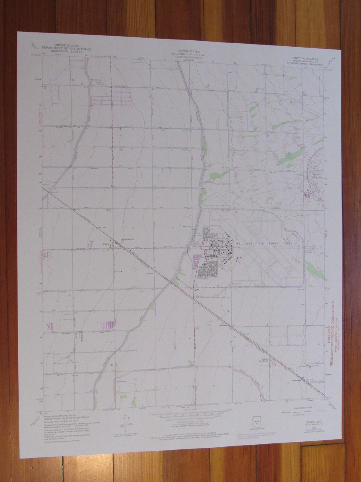 Higley Arizona 1975 Original Vintage USGS Topo Map | eBay