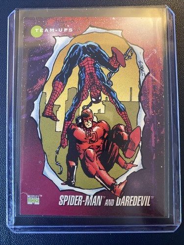 1992 Impel Team Up Spider-Man and Daredevil #97 Marvel Universe Series ...