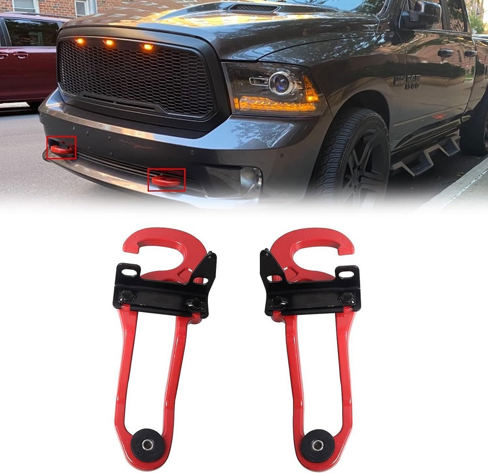 Ram Front Tow Hooks for 2009-2019 Dodge Ram 1500 82210967 68196982AA ...