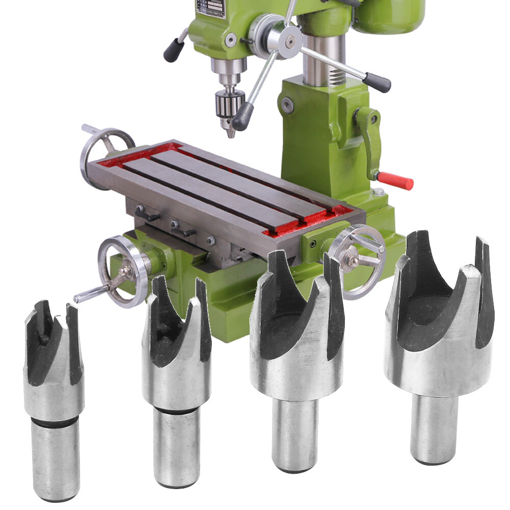 4 Pcs 45 Carbon Steel Tenon Drill Bit Wood Plug Cork Drill Bit Plug ...