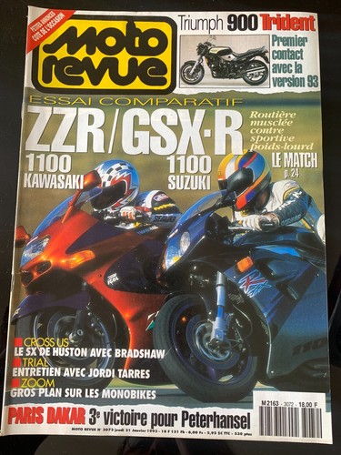 MOTO REVUE du 21/01/1993; Essai Kawasaki 1100 ZZR/ GSX 1100 Suzuky/ Triumph 900 | eBay
