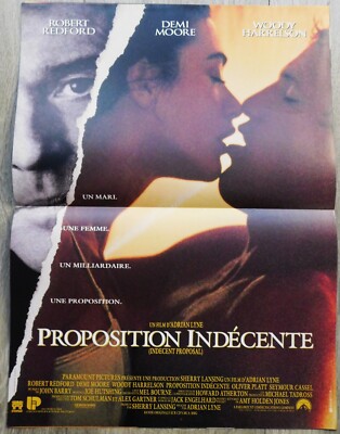 Indecent Proposal French Movie Poster Original 15" 23 1993 Redford ...