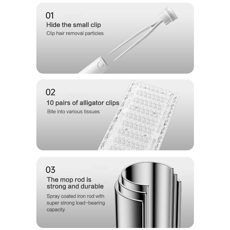 Snap Grip Mini Mop,Zero Touch Mini Mop,No Wash Lazy Mops Wet and Dry ...