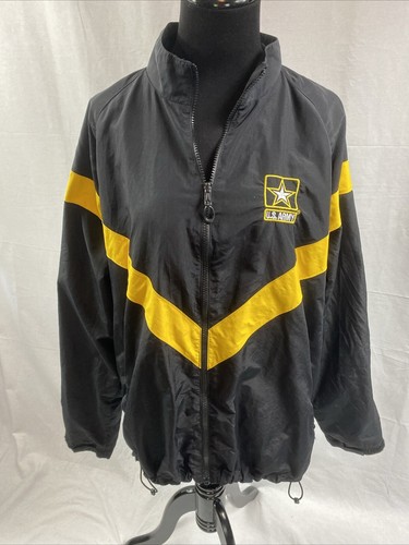 US Army APFU PT Jacket Unisex Physical Fitness Uniform Black Large ...