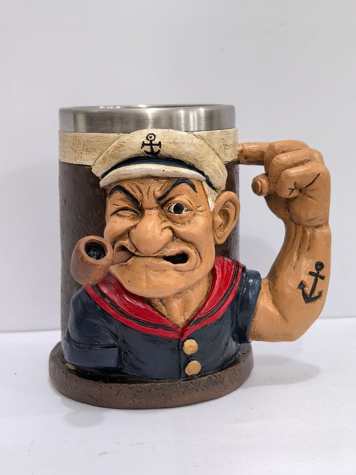 🔥 Popeye the Sailor 3D Mug Cup | Cartoon Character Ceramic/Resin Coffee ...