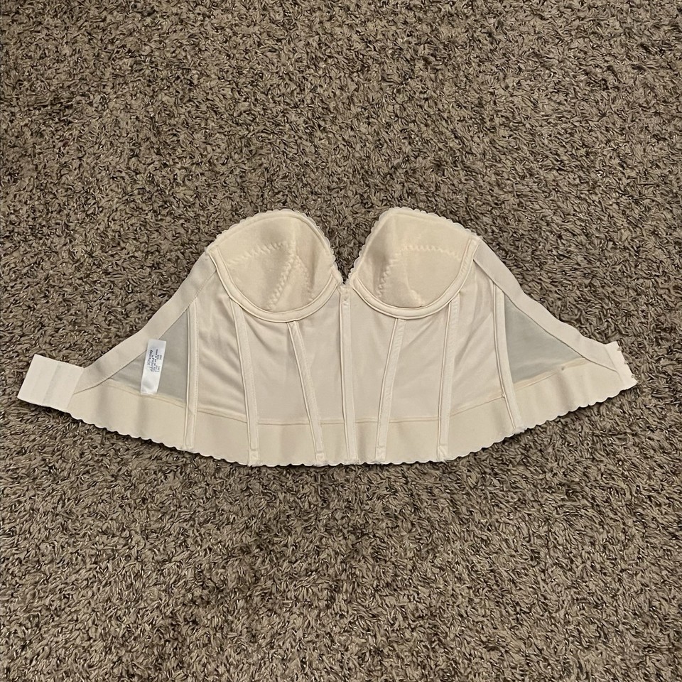 Vintage Adonna Bustier 34B Cream Underwire Longline Bra JCPenny 80s ...