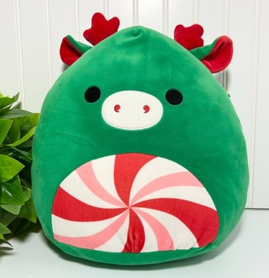 Squishmallow Zumir the Peppermint Moose 12” – Christmas Holiday Plush ...