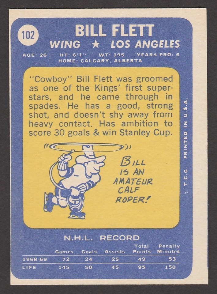 1969-70 TOPPS # 102 BILL FLETT INV J342 | eBay