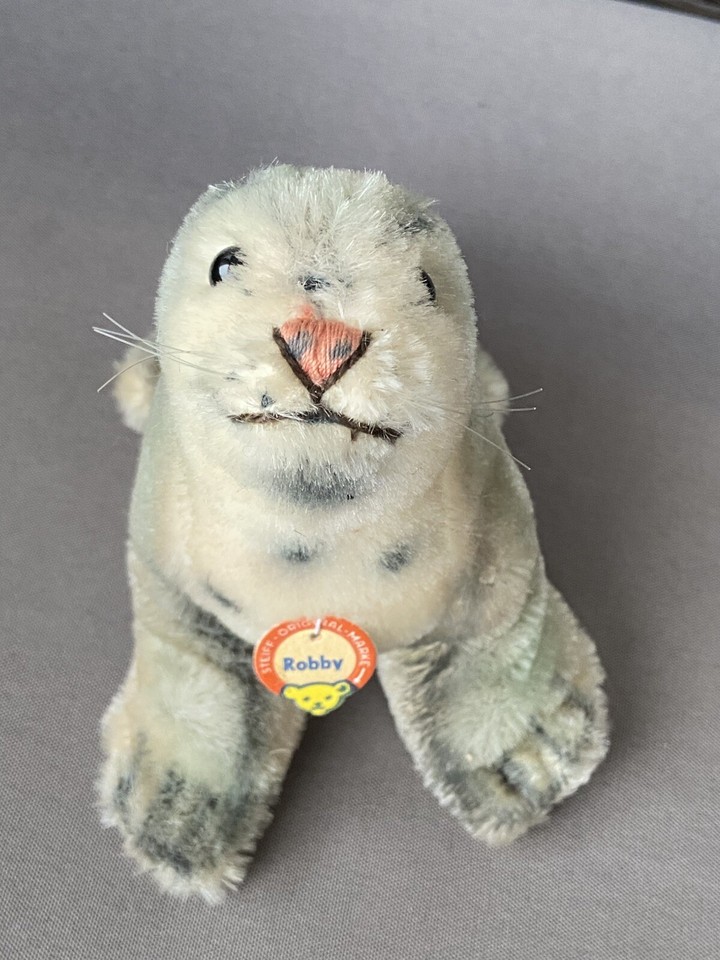Early Vintage Steiff 4” Steiff Robby Monk Seal Steiff Seal Robby w/ Tag ...