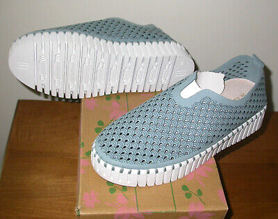 NIB ILSE JACOBSEN Tulip 3373 Slip-On Sneakers Shoes Blue Cloud Sz