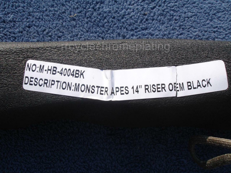 Black 14 " DNA MONSTER APE HANGER BARS WIDE 1-1/2" HARLEY HANDLEBARS ...