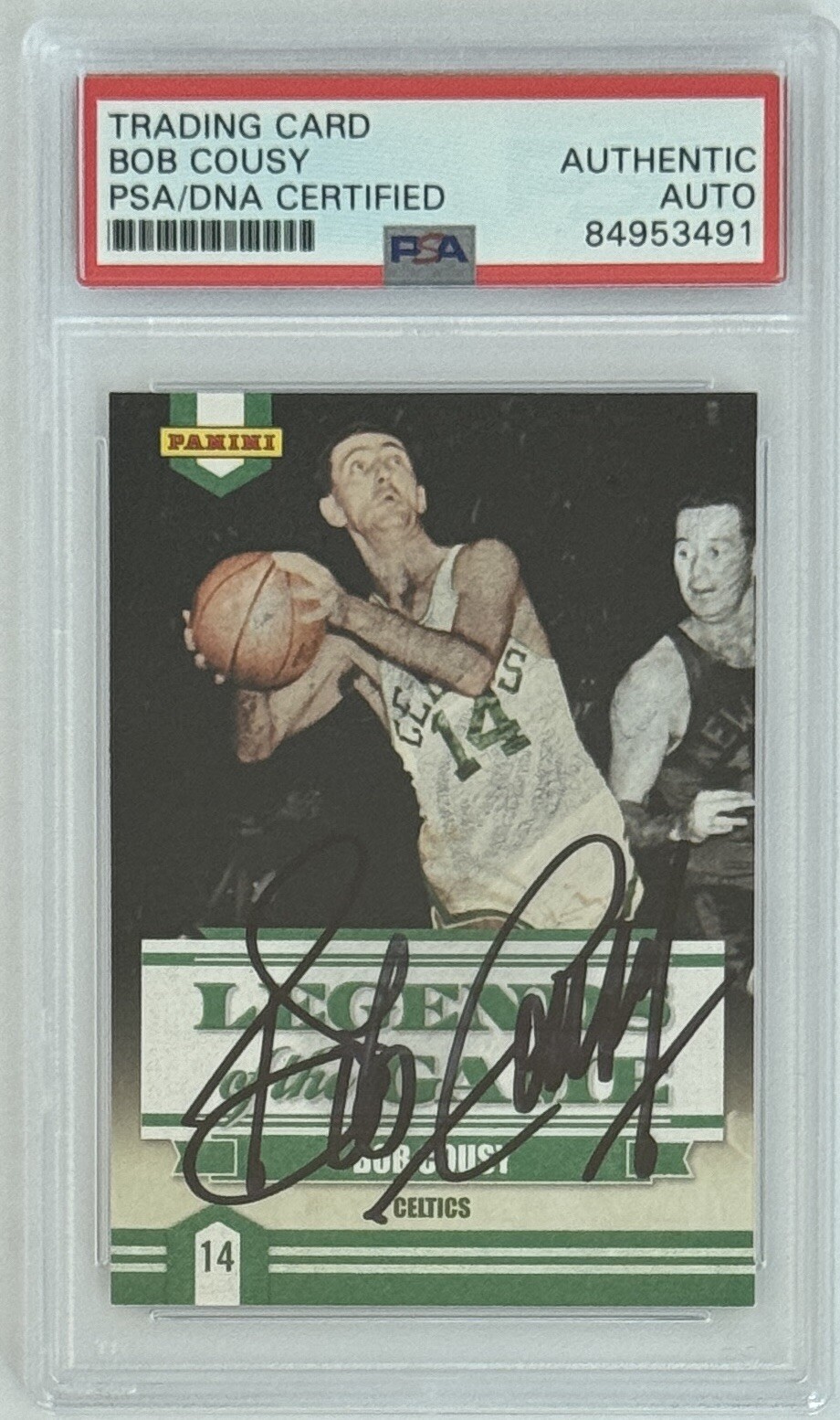 2009 Panini Legends Of Game Bob Cousy Signed PSA DNA COA Certified ...