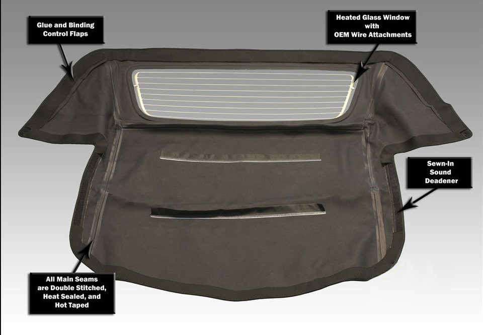 Fits Chevy Corvette C4 94-96 Convertible Soft Top With Glass window ...
