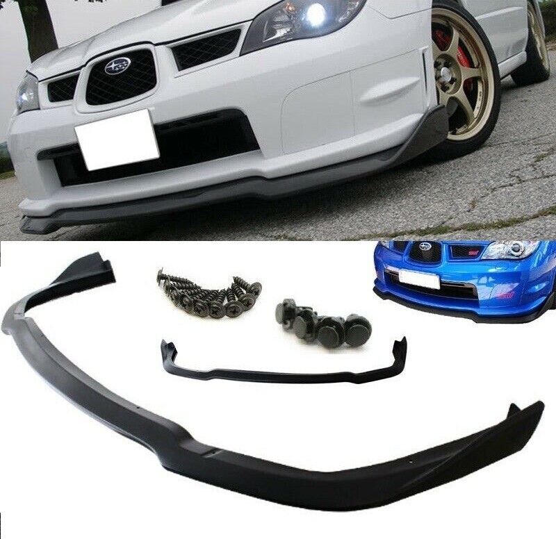 Fit 06 07 Impreza WRX STI S204 CS2 Style PU Front Bumper Lip Spoiler ...