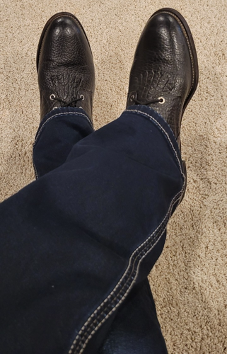 Men's Justin Black Leather Boots Bullhide Cowboy Lacer Roper Packer ...