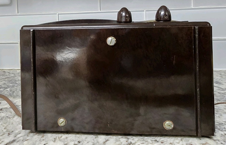 Vintage 1938 Marbled Bakelite Detrola Model 208 Rare TRF Tube Radio ...