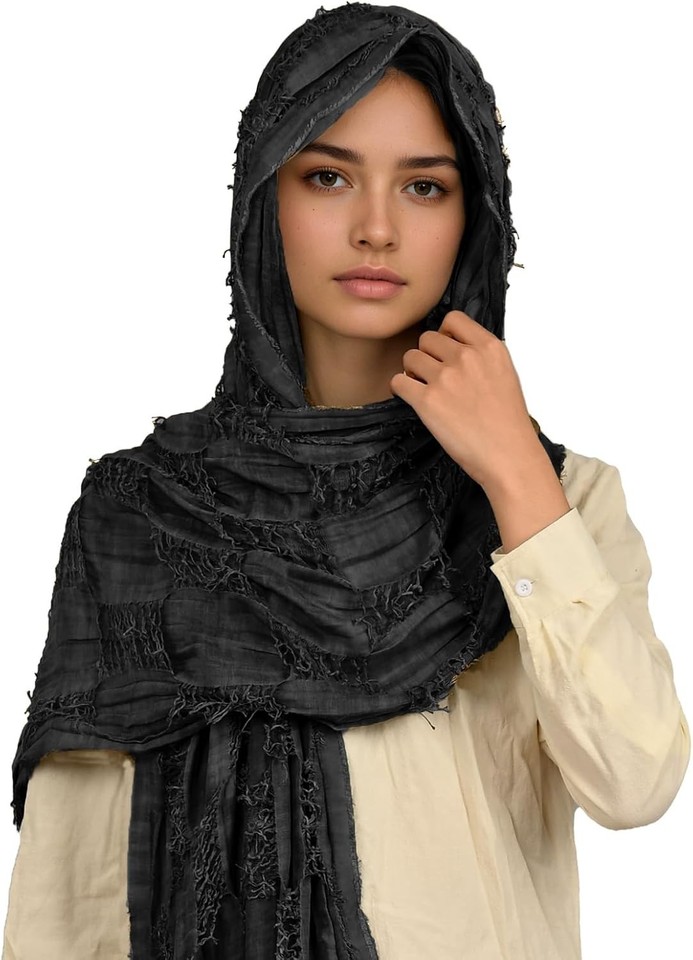 Medieval Scarf Cowl Men with Brooch, Viking Cowl Hood Cloak ...