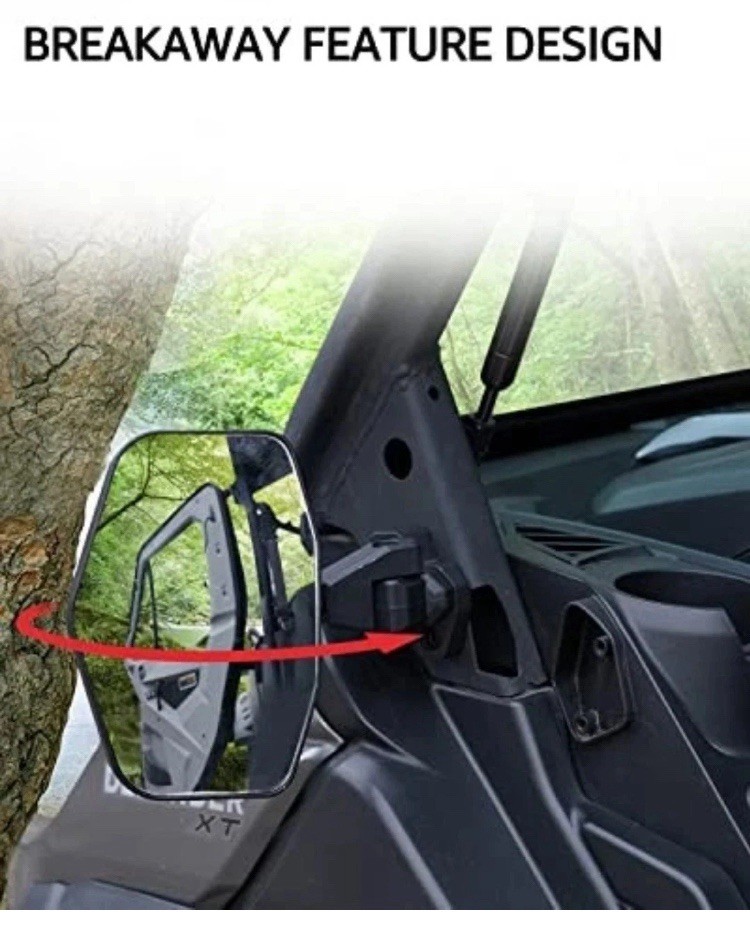 AUPOWER Heavy-Duty Side Mirrors for 2016-2025 Can-Am Defender MAX ...