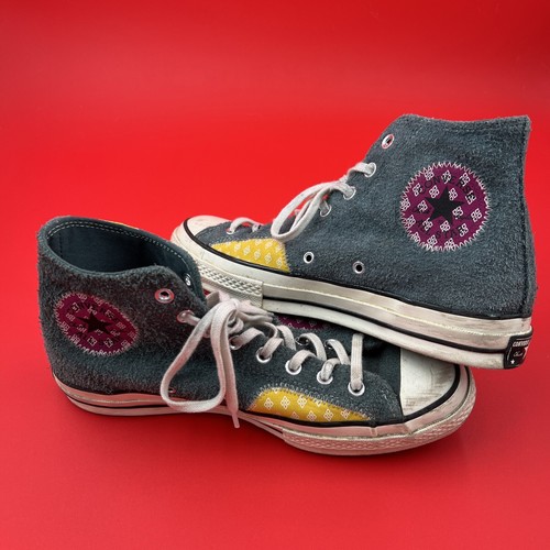 Size 9 - Converse Chuck Taylor 70 High Patchwork Suede Green twisted ...
