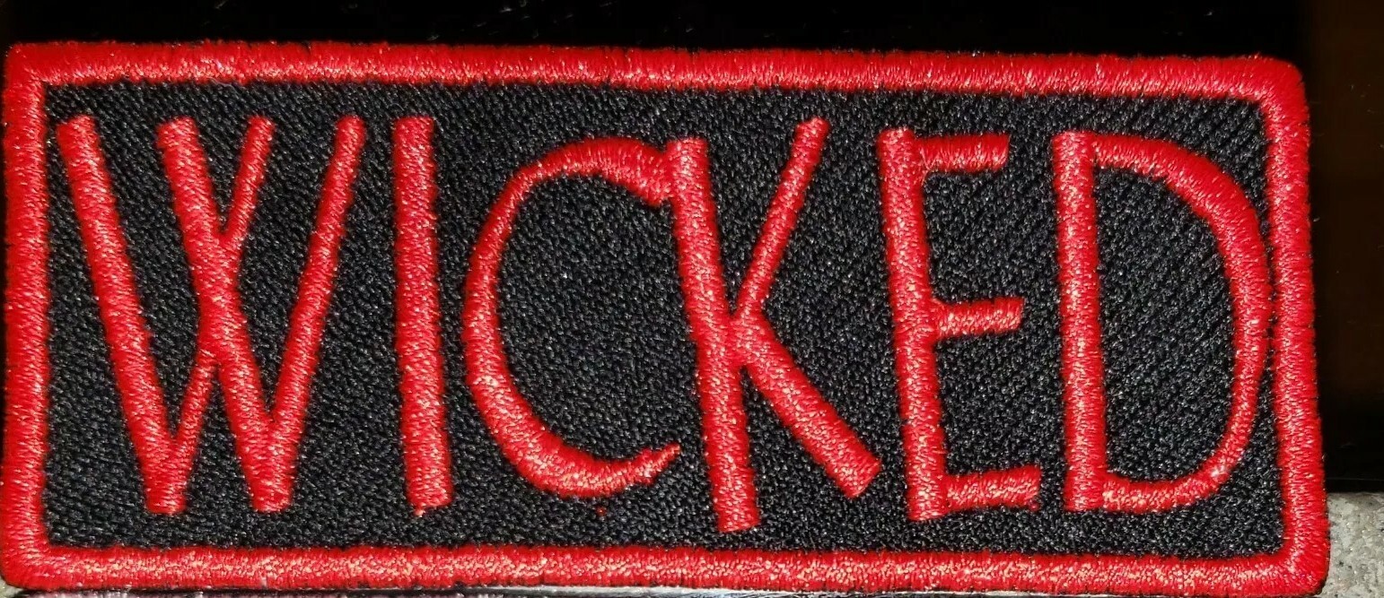 WICKED MOTORCYCLE BIKER EMBROIDERED VEST PATCH IRON ON | eBay