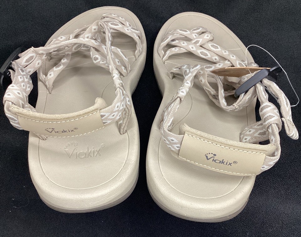 Brand New In Box VIAKIX Size 10 Women’s Hiking Walking Sandals Beige | eBay