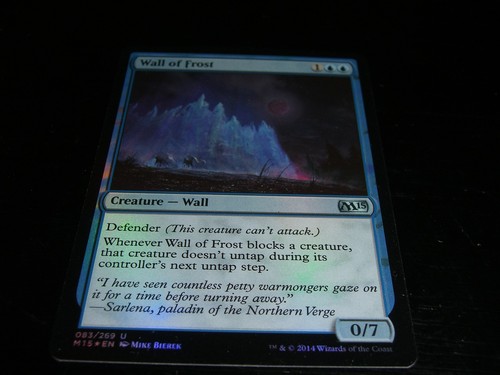 Magic the Gathering: Core Set M2015 - Wall of Frost FOIL Uncommon Card ...