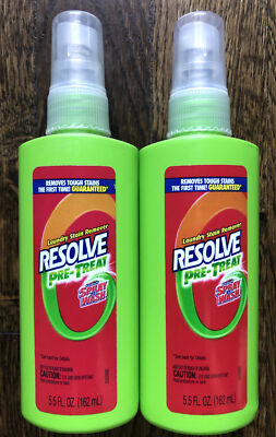 2X RESOLVE PRE-TREAT SPRAY N WASH STAIN REMOVER 5.5 FL OZ | eBay