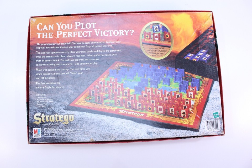 VTG 1999 Stratego Board Game Milton Hasbro Capture The Flag Strategy ...