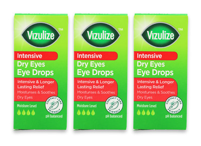 Vizulize Intensive Dry Eye Drops 10ml | Moisturising | Contact Lens ...