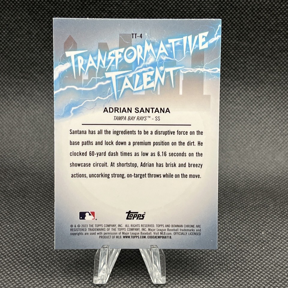 2023 Bowman Draft Baseball #TT-4 ADRIAN SANTANA Transformative Talent ...