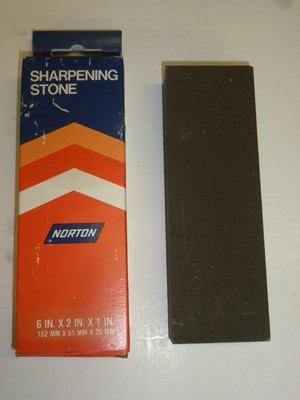 NOS! NORTON 6" x 2" x 1" COARSE INDIA CB6 BENCH SHARPENING STONE 85620 ...