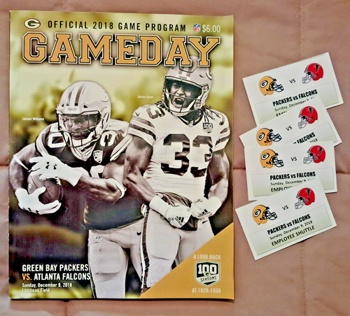 GREEN BAY PACKERS Game Day Magazine Packers vs Falcons, Dec. 9, 2018 ...