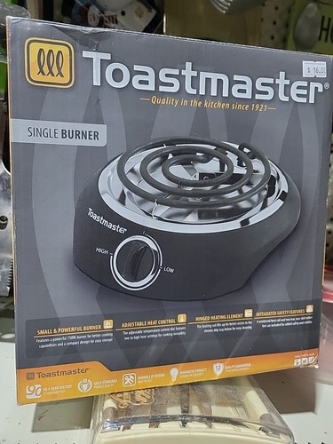 Toastmaster Single Burner 1000W Hot Plate, Model TM-10SB, Used Once | eBay