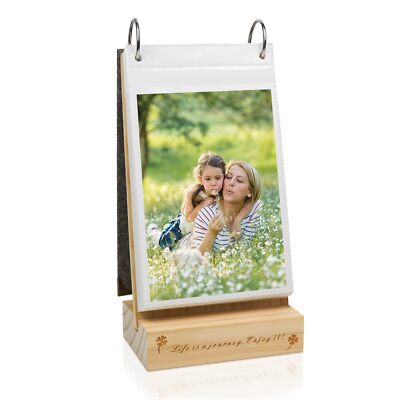 4X6 Flip Photo Album Stand on Desktop 60 Pockets Vertical 4x6 Desk ...