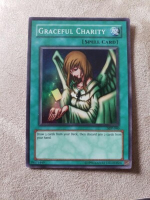 YU-GI-OH! Graceful Charity 1st Edition Super Rare SDP-040 VINTAGE ...