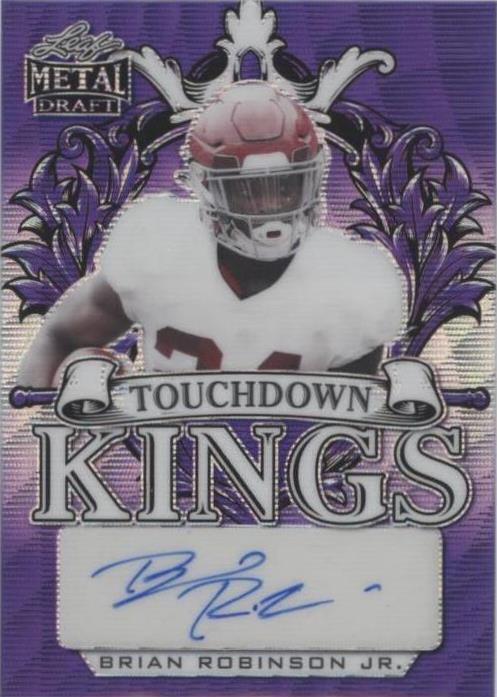 2022 Leaf Metal Draft - Touchdown Kings Autographs Brian Robinson Jr. # ...