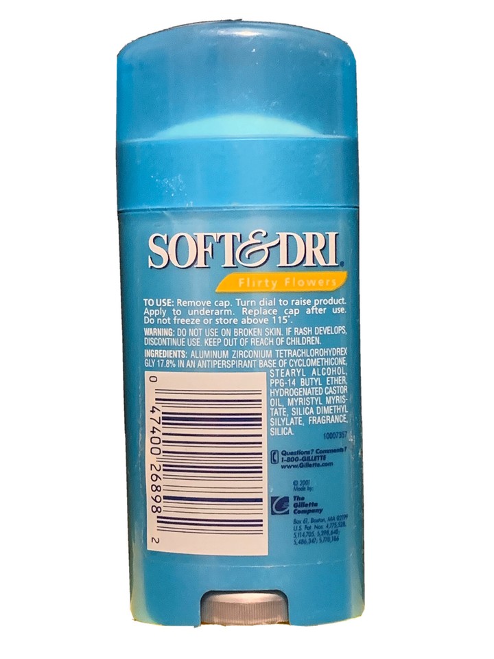 SOFT & DRI ANTI-PERSPIRANT DEODORANT SOLID 2.6oz FLIRTY FLOWERS By ...